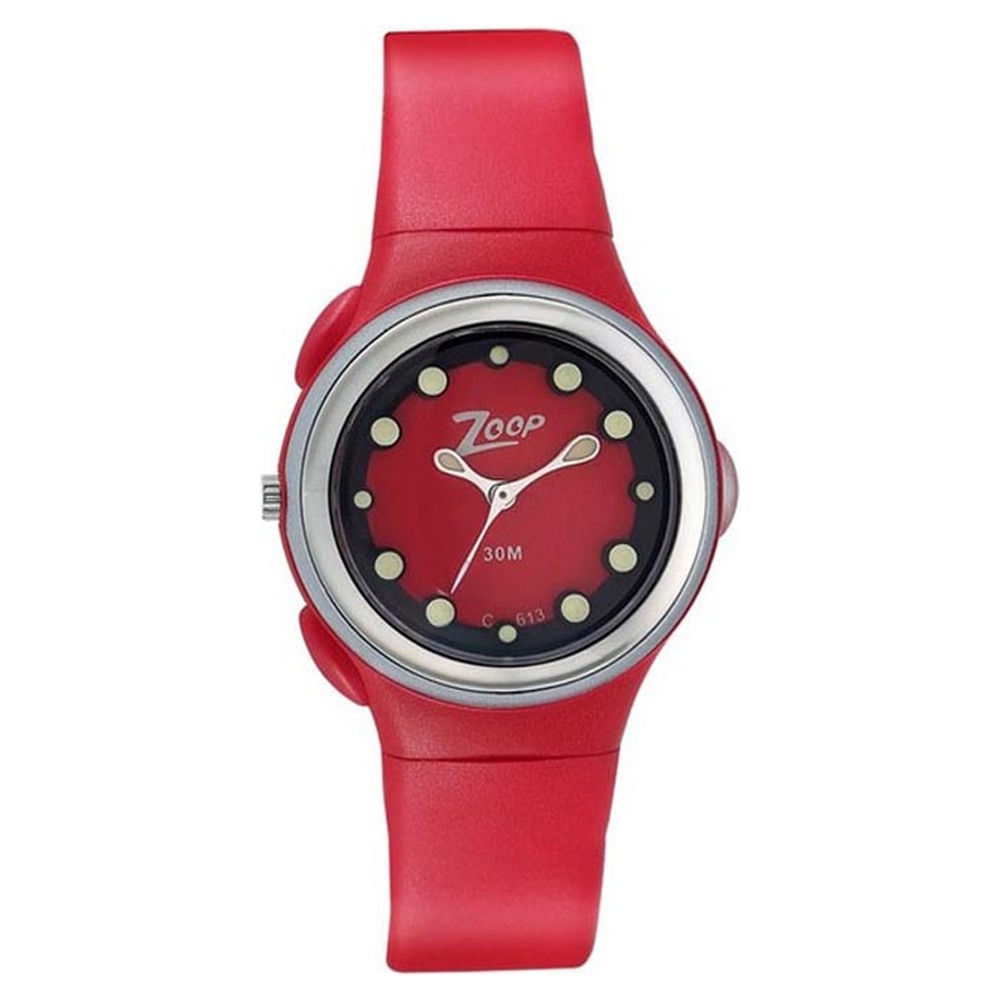 Buy Online Zoop By Titan Quartz Analog Red Dial Plastic Strap Watch for ...
