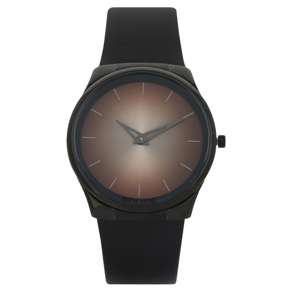 Buy Online Police Quartz Analog Brown Dial Leather Strap Watch for Men ...
