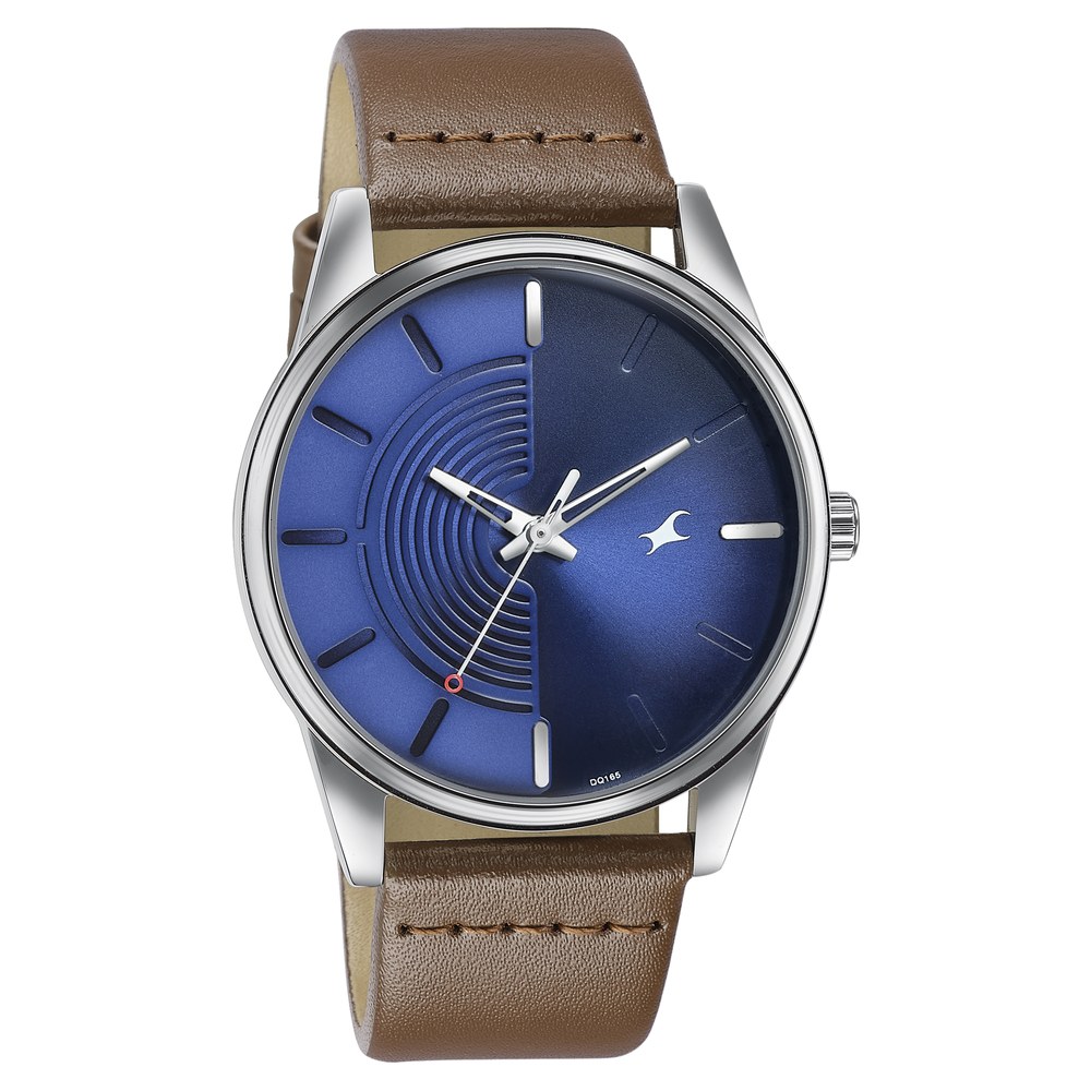 Buy Online Fastrack Stunners Quartz Analog Blue Dial Leather Strap ...