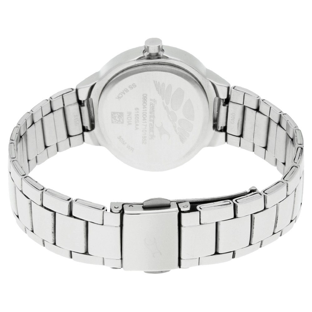 Buy Online Fastrack Quartz Analog Pink Dial Stainless Steel Strap Watch ...