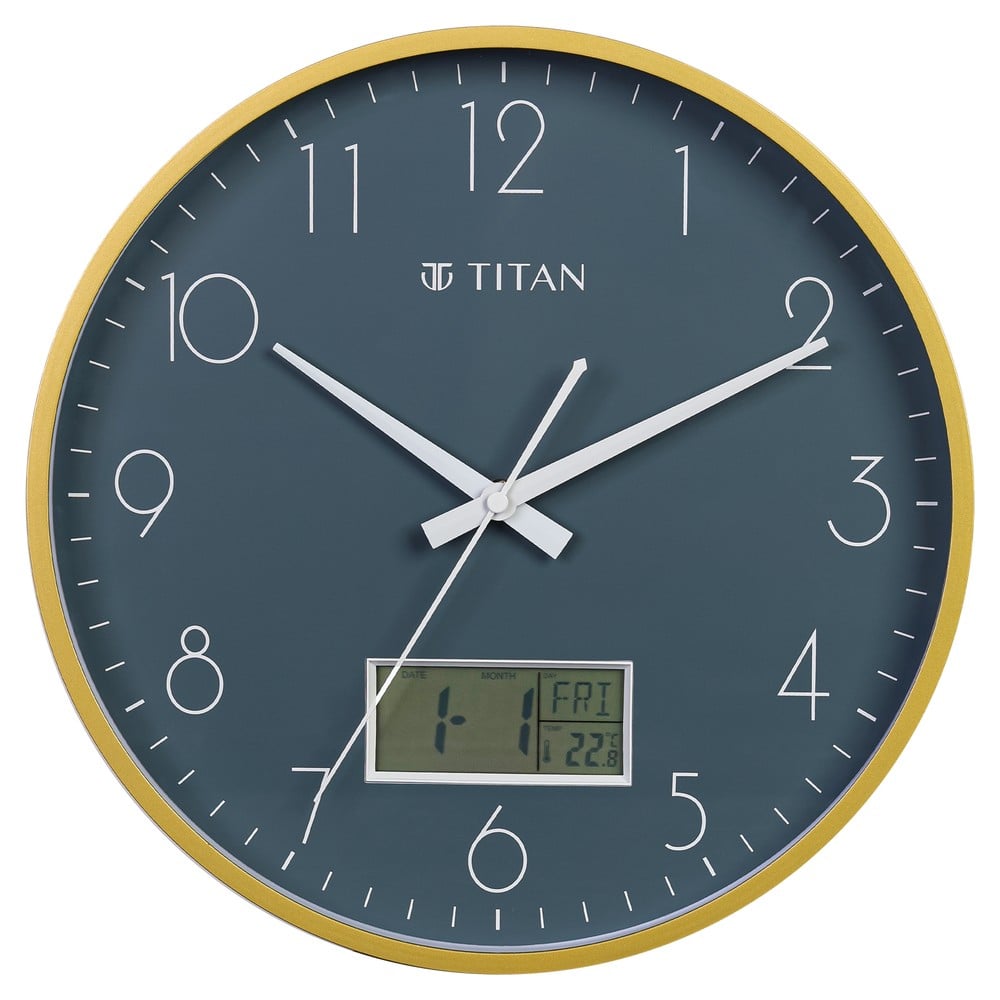 Buy Online Titan Contemporary Ana-Digi Wall Clock with Thermometer ...