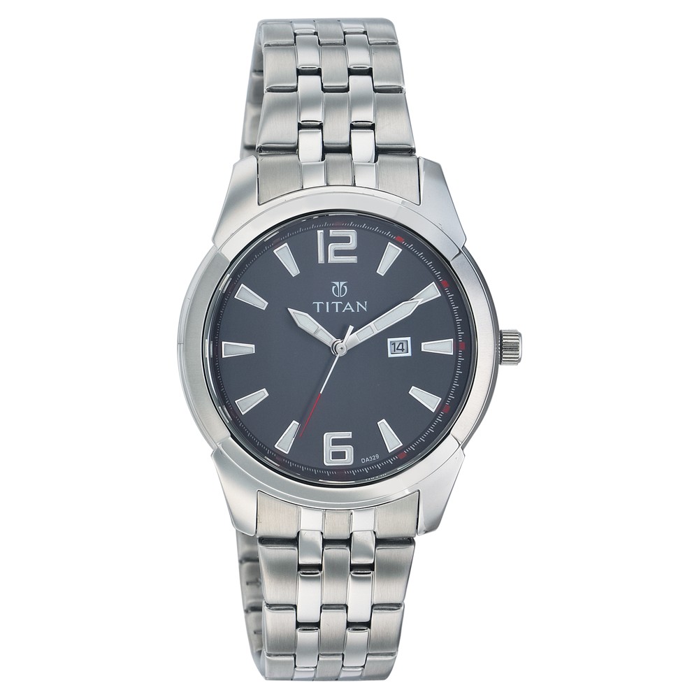 Buy Online Titan Quartz Analog with Date Black Dial Watch for Men ...