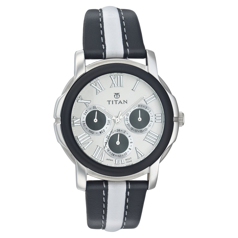 Buy Online Titan Quartz Multifunction Silver Dial Watch for Women ...