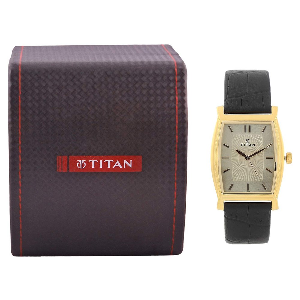 Buy Online Titan Quartz Analog Champagne Dial Watch for Men ...