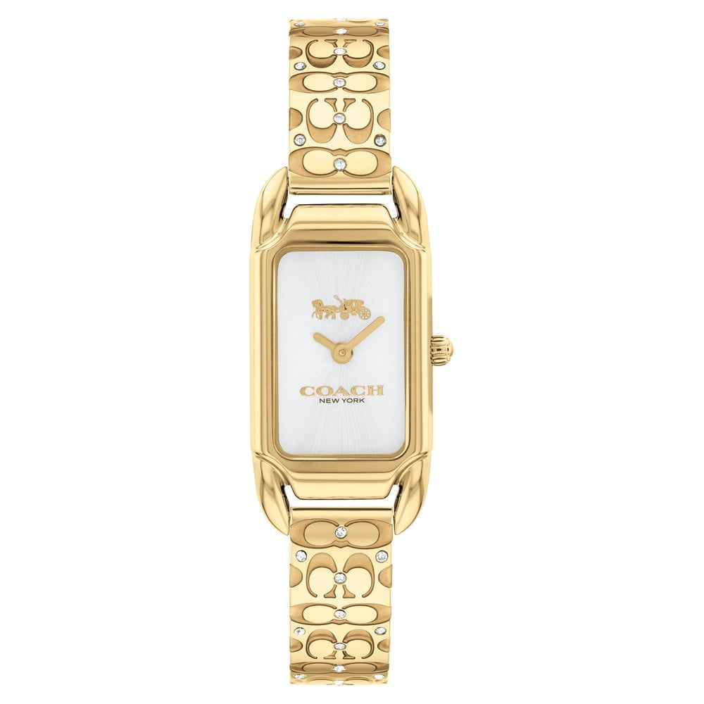 Buy Online Coach Quartz Analog White Dial Strap Watch For Women ...