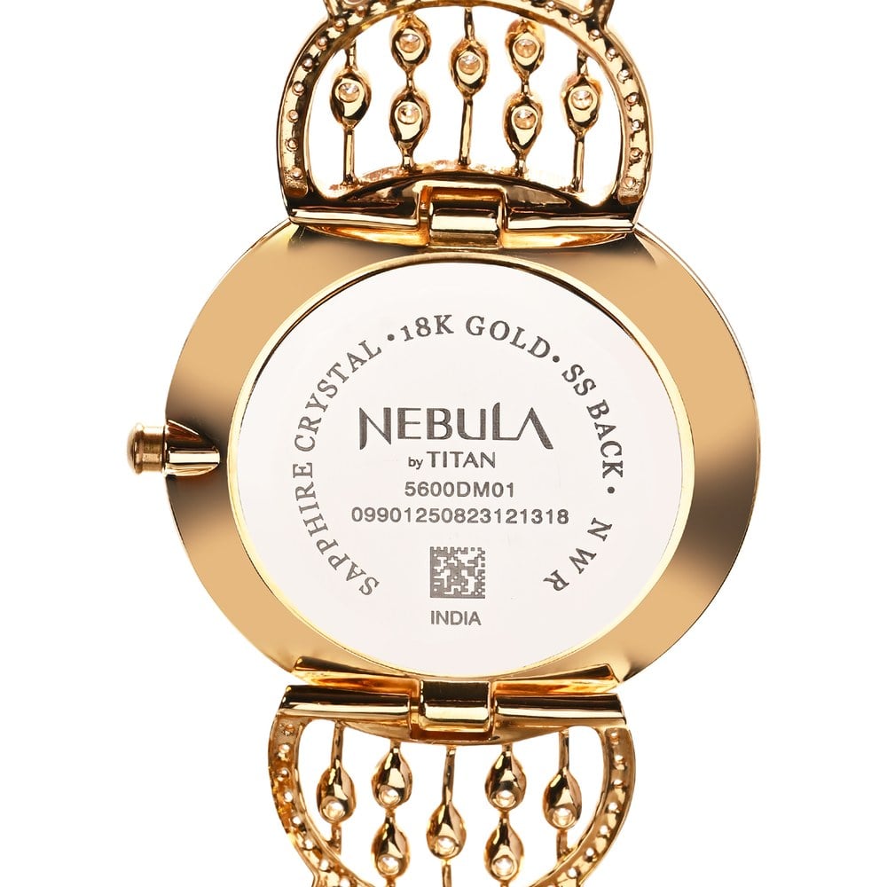 Buy Online Titan Nebula Varsha 18k Gold Analog Diamond Studded Bracelet ...