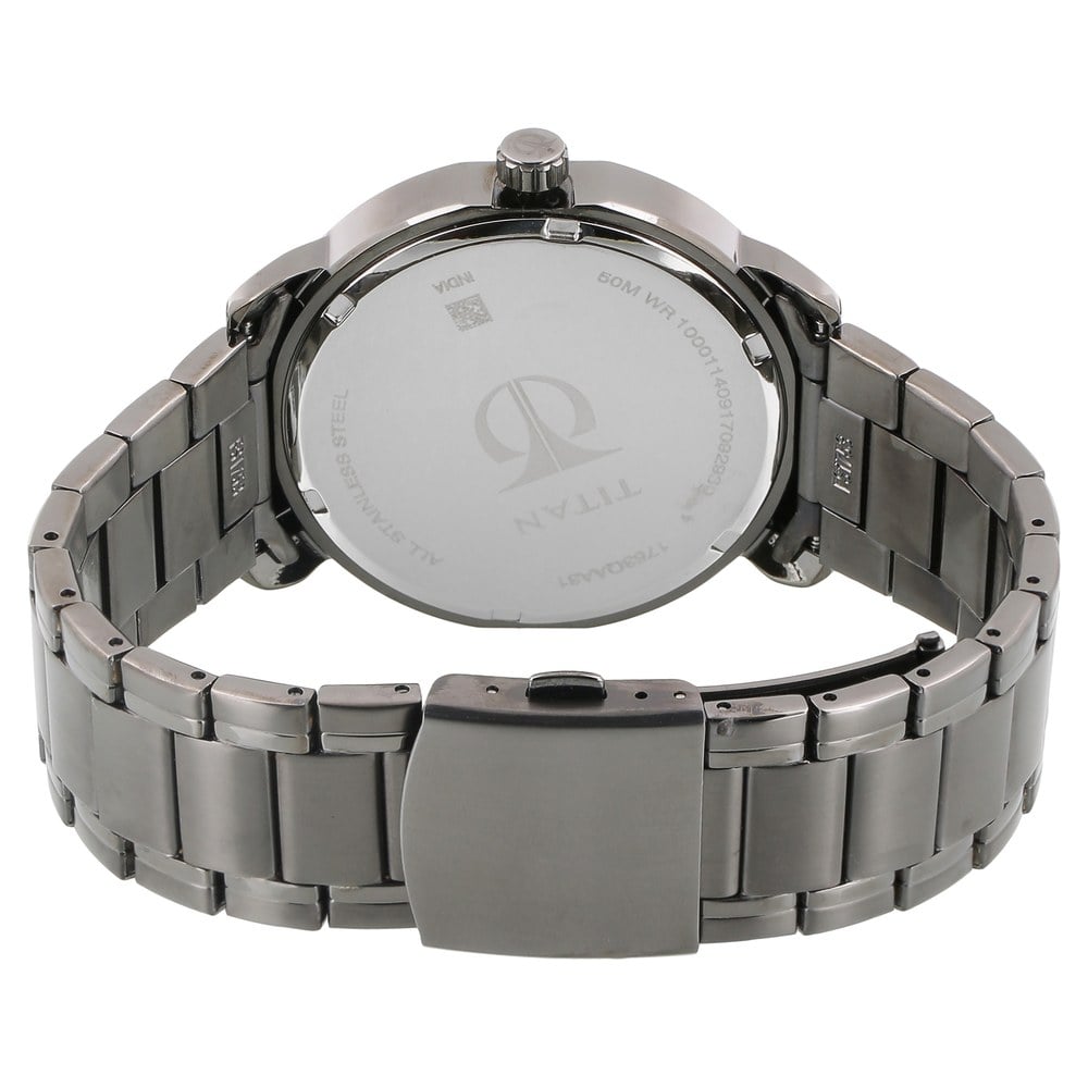 Buy Online Titan Quartz Multifunction Brown Dial Stainless Steel Strap ...