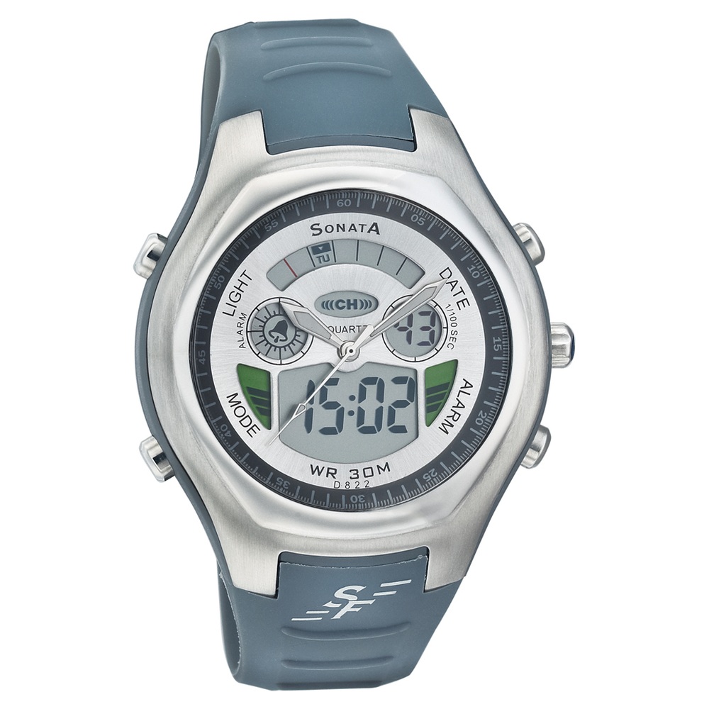 Buy Online Sonata Quartz Analog Silver Dial Strap Watch for Men ...