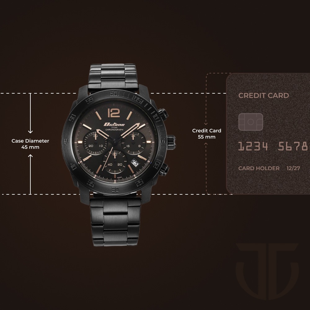 Buy Online Titan Octane Classic Sporty Quartz Chronograph Black Dial ...