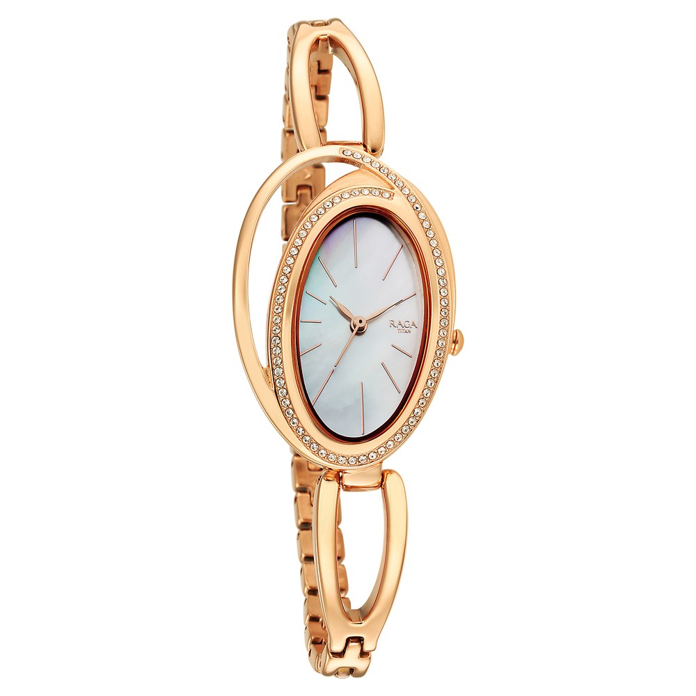 Buy Online Titan Raga Delight Brown Dial Analog Stainless Steel Strap ...