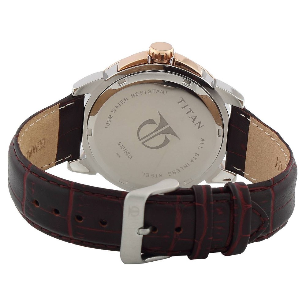 Buy Online Titan Quartz Analog Black Dial Watch for Men - nc9401kl02j ...