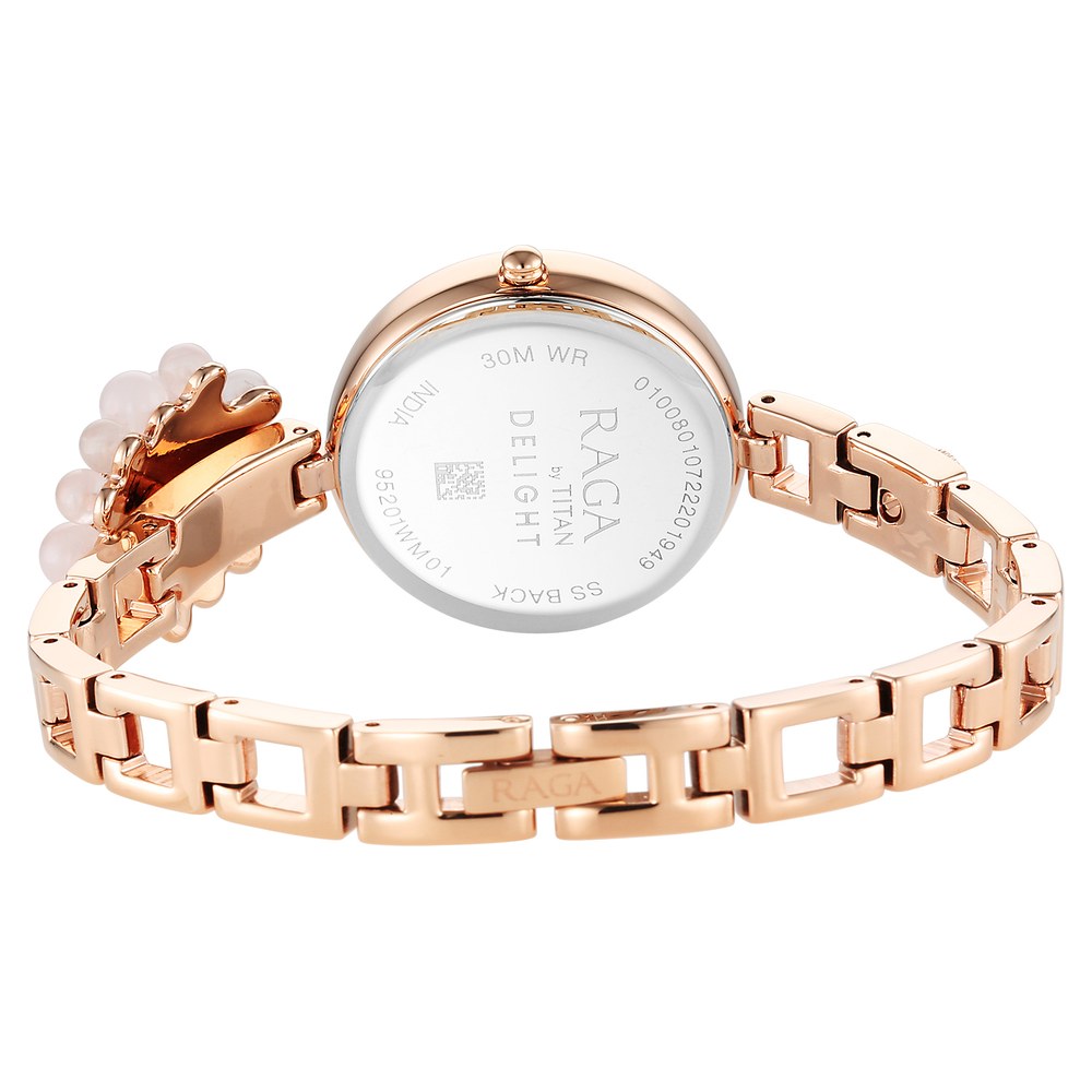 Buy Online Titan Raga Delight Mother Of Pearl Dial Analog Metal Strap ...