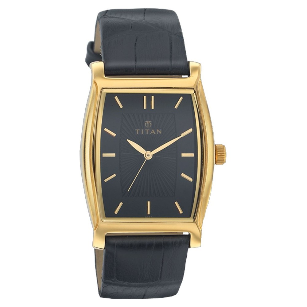 Buy Online Titan Quartz Analog Black Dial Watch for Men - nb1530yl03 ...
