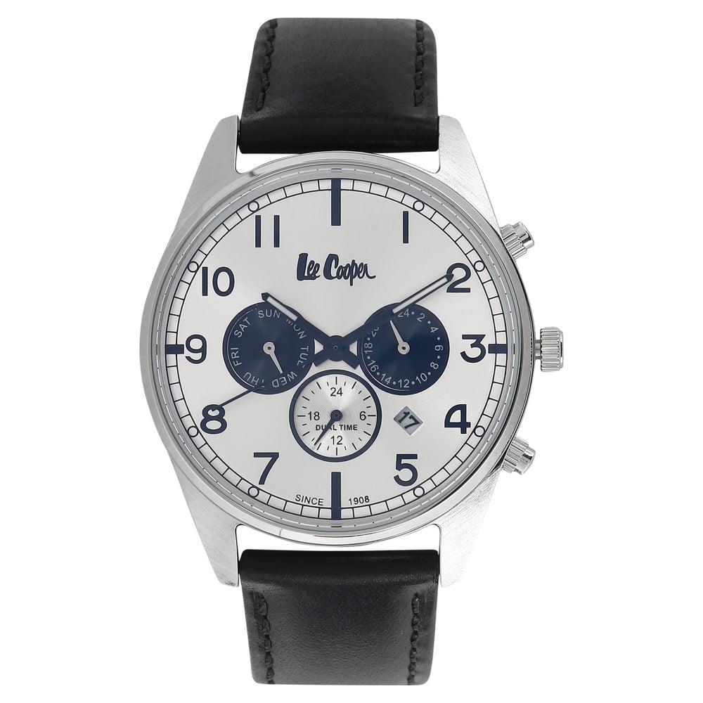 Buy Online Lee Cooper Silver Dial Chronograph Watch for Men ...
