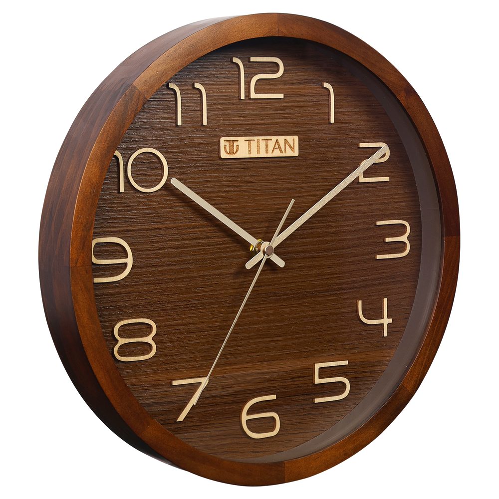 Buy Online Titan Classic Wooden Wall Clock (30cm x 30cm) - w0104wa01 ...