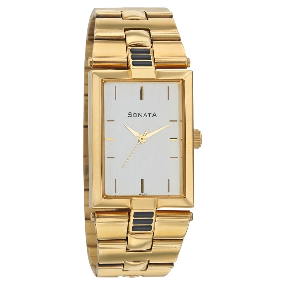 Buy Online Sonata Quartz Analog Silver Dial Strap Watch for Men ...