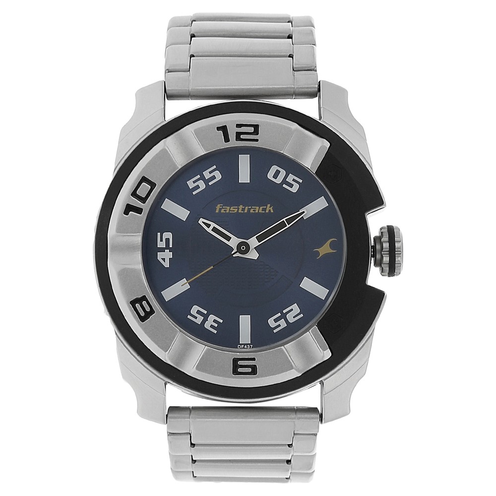 Buy Online Fastrack Motorheads Quartz Analog Blue Dial Stainless Steel ...