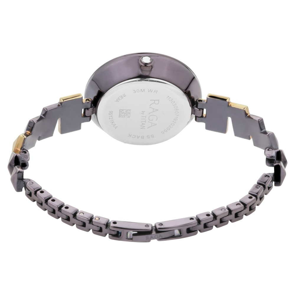 Buy Online Titan Raga Facets Brown Dial Analog Stainless Steel Strap ...