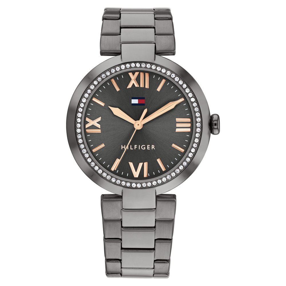 Buy Online Tommy Hilfiger Quartz Analog Grey dial Stainless Steel Strap ...
