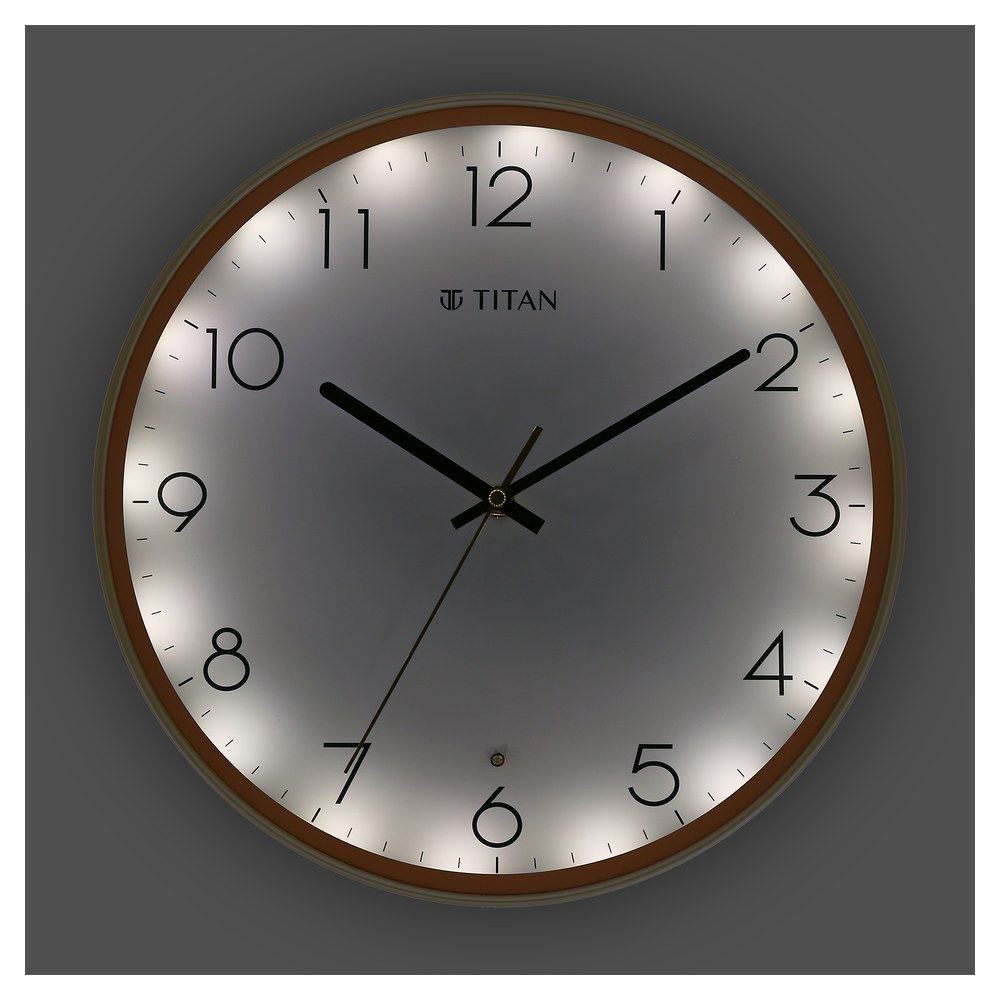 Buy Online Titan Classic LED Backlit Clock with Silent Sweep Technology ...