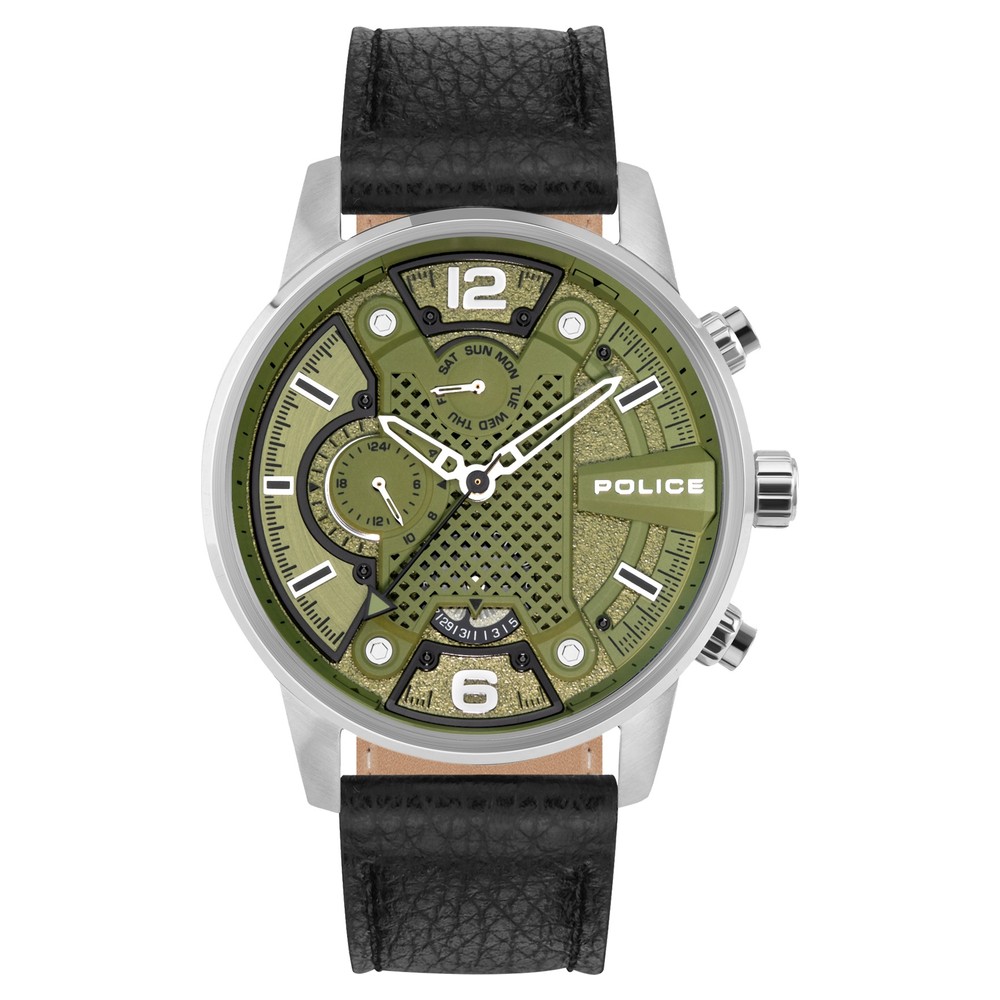 Buy Online Police Black Dial Black Strap Multifunction Watch for Men ...