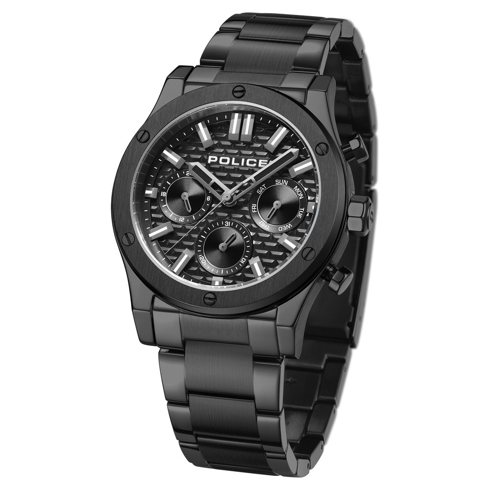 Buy Online Police Black Dial Quartz Multifunction Watch for Men ...