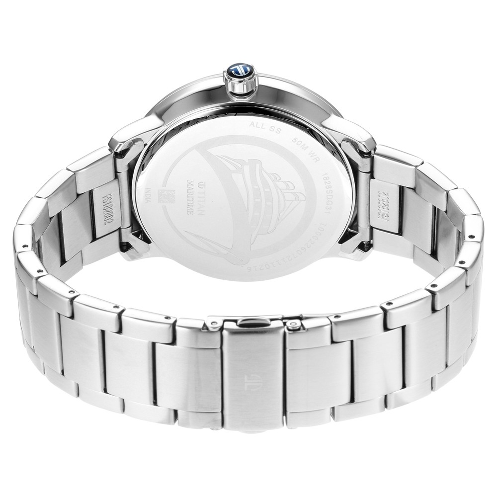 Buy Online Titan Maritime Quartz Analog Blue Dial Stainless Steel Strap ...