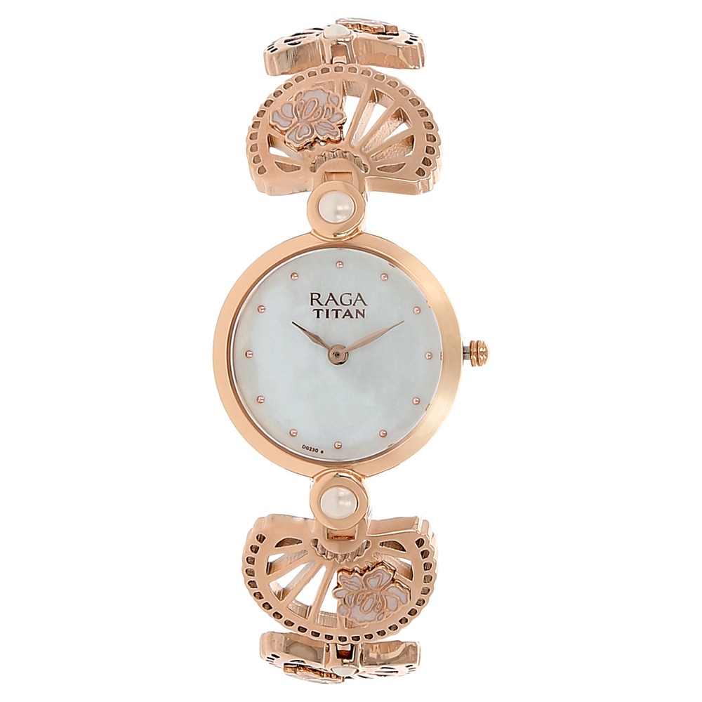 Buy Online Titan Raga Aurora Mother of Pearl Dial Women Watch With ...