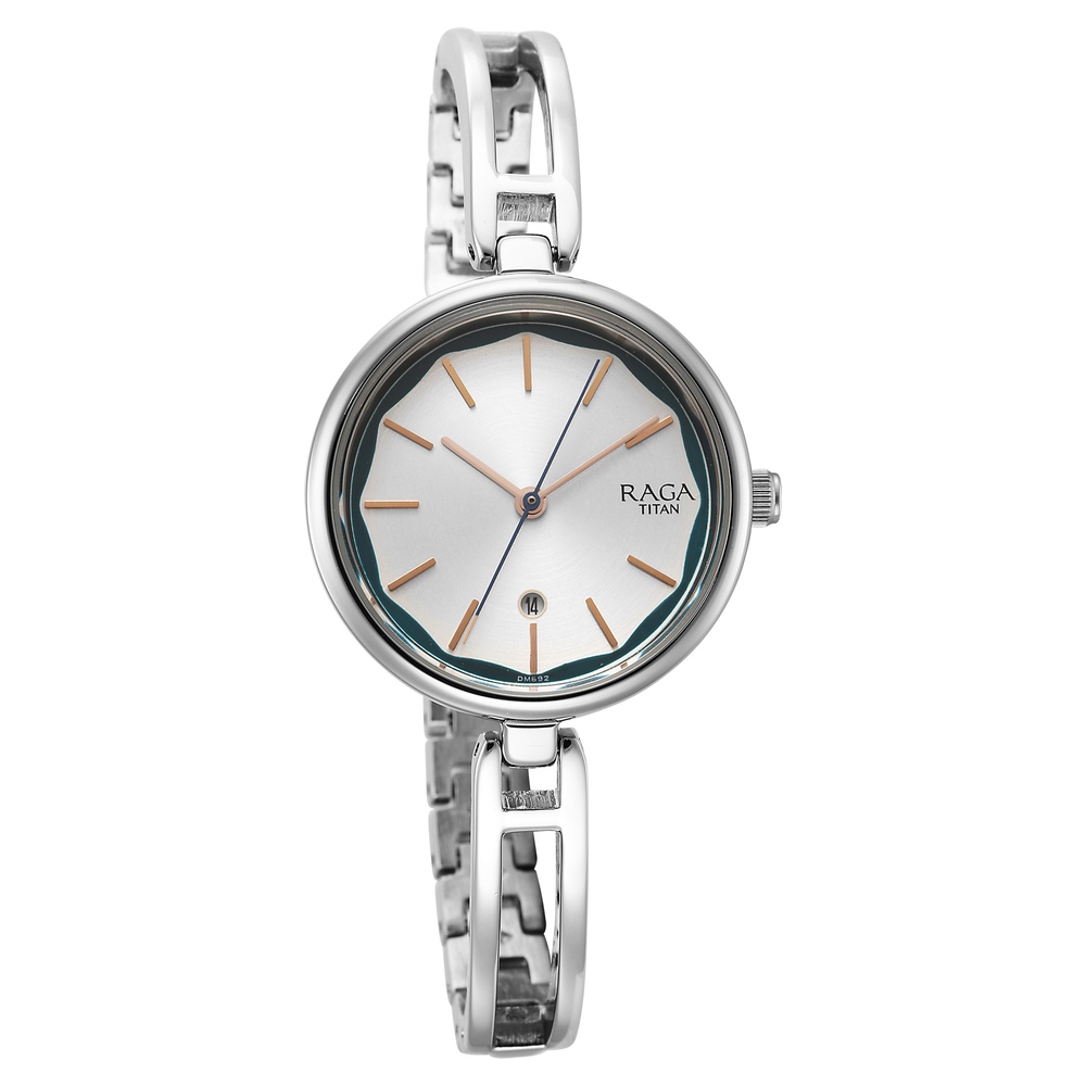 Buy Online Titan Raga Viva Silver Dial Metal Strap Watch for Women ...