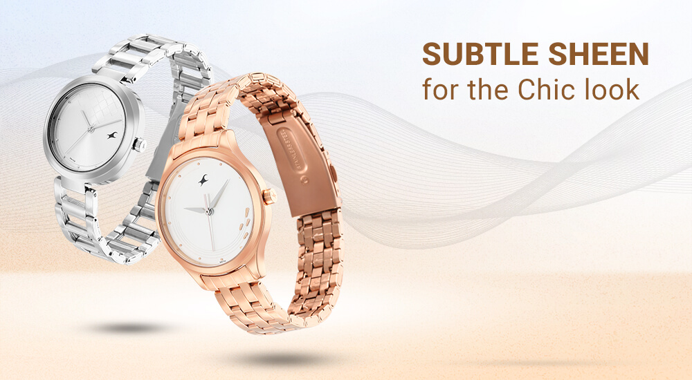 Buy Online Fastrack Stunners Quartz Analog Black Dial Stainless Steel ...