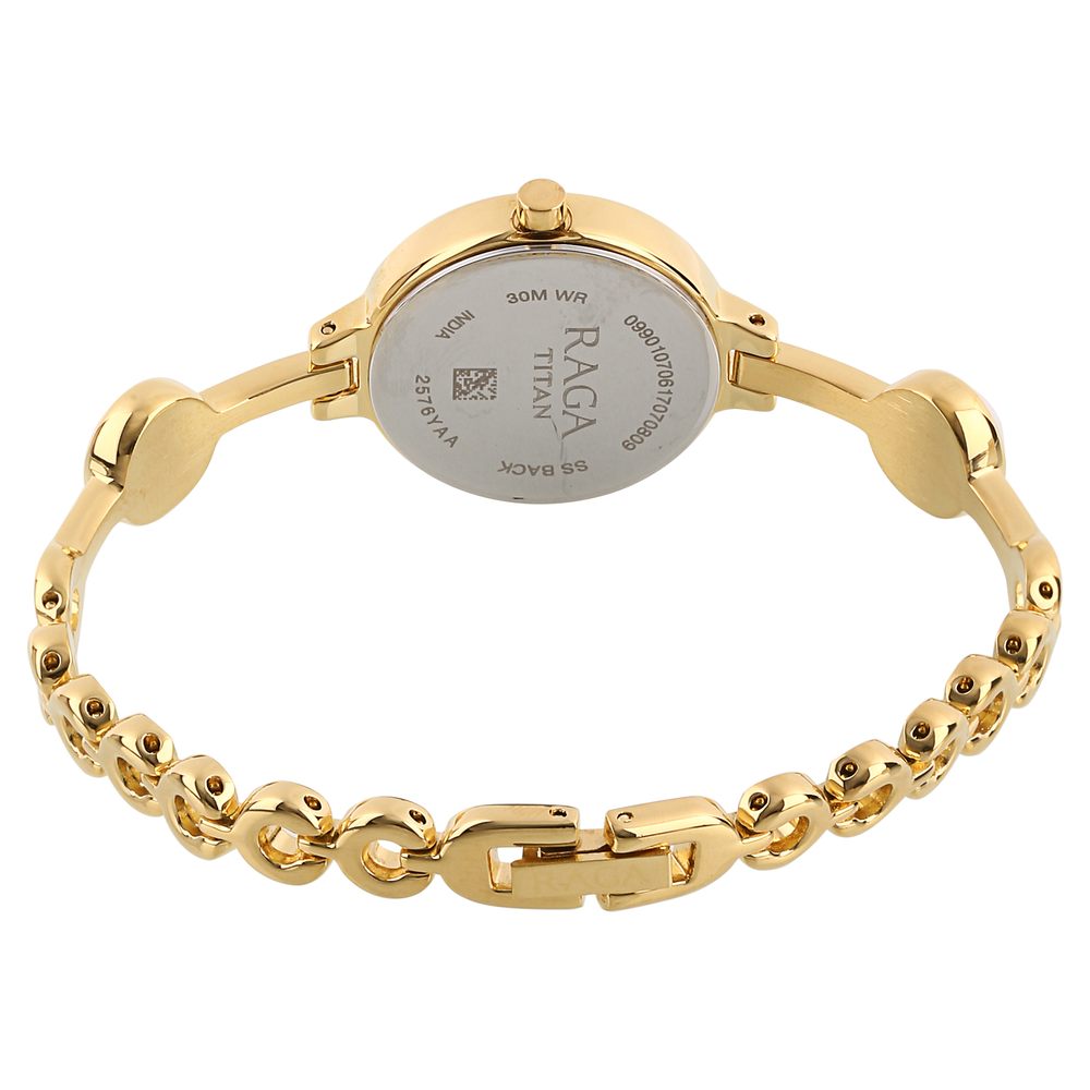 Buy Online Titan Quartz Analog White Dial Metal Strap Watch for Women ...