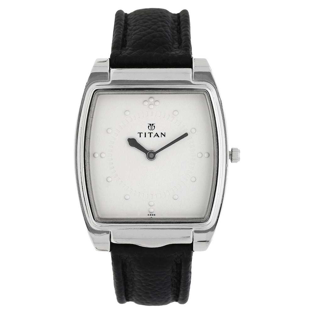 Buy Online Titan Braille Silver Dial Analog Leather Strap watch for Men ...
