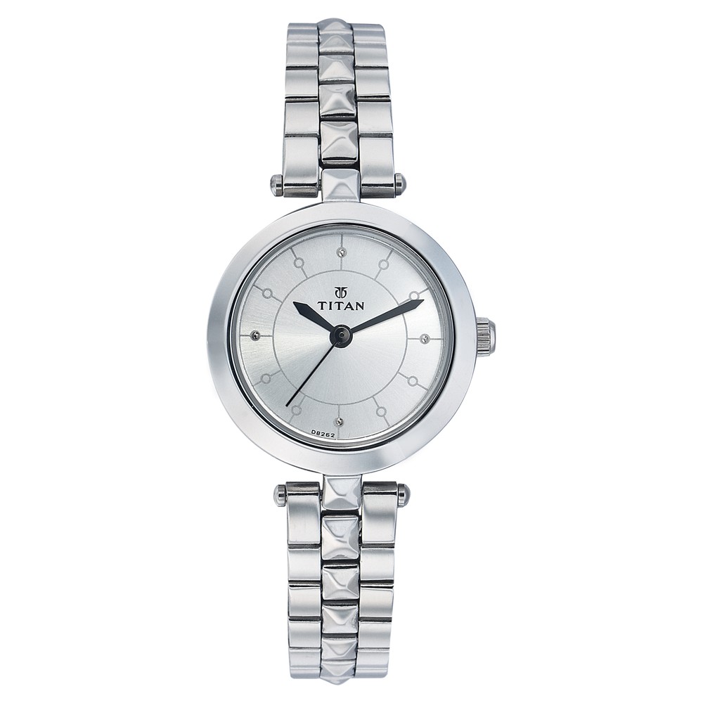 Buy Online Titan Quartz Analog Silver Dial Metal Strap Watch for Women ...