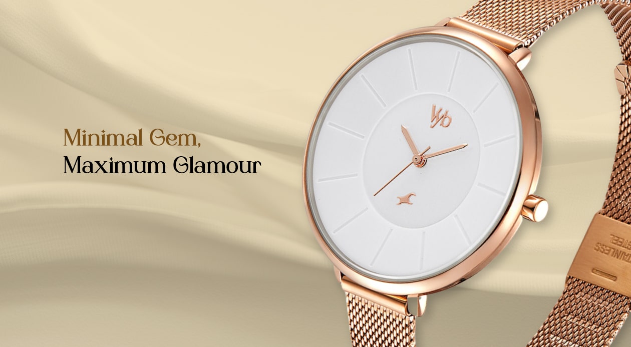 Buy Online Fastrack Vyb Halo Quartz Analog White Dial Stainless Steel ...