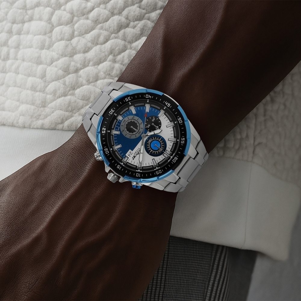 Buy Online Titan Octane Quartz Chronograph Blue Dial Stainless Steel ...