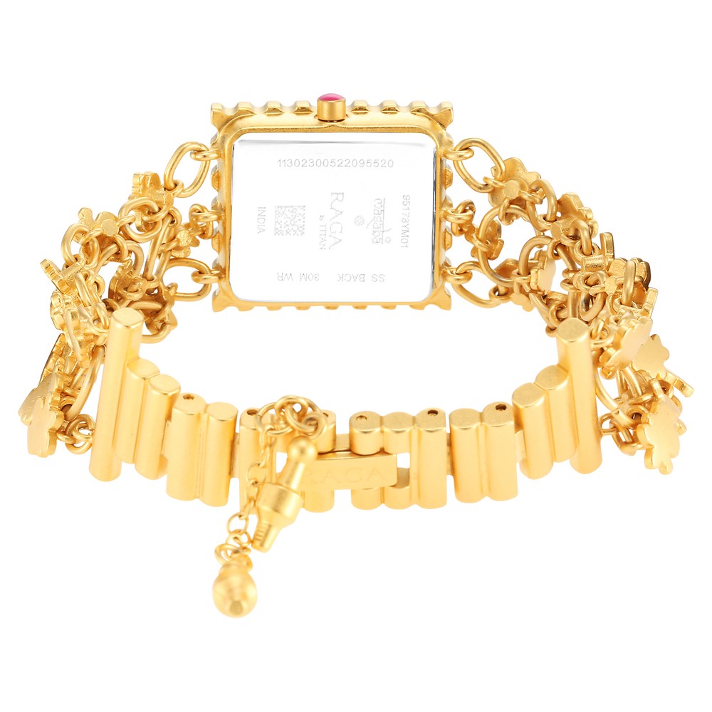 Buy Online Titan Raga X Masaba Black Dial Analog Steel and Metal Strap ...