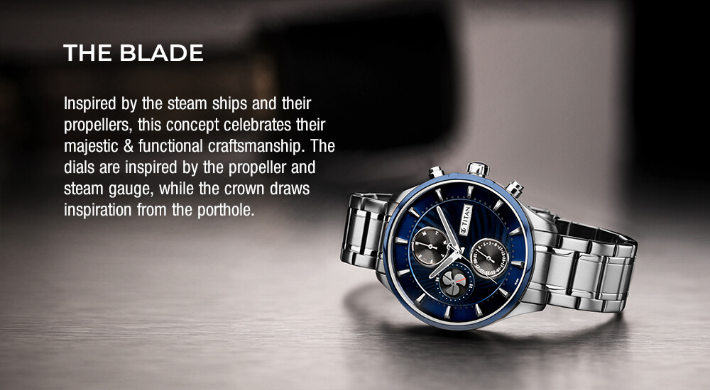 Buy Online Titan Maritime Blue Dial Quartz Multifunction Stainless ...