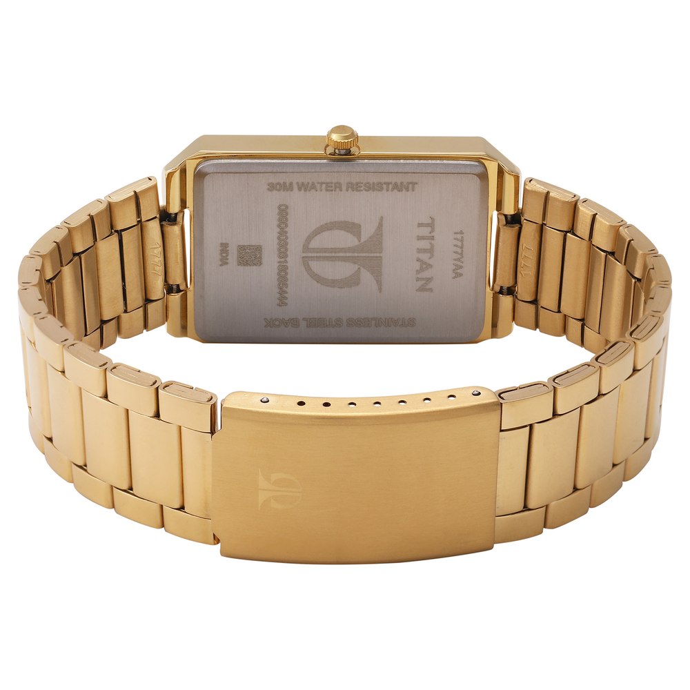 Buy Online Titan Quartz Analog with Date Black Dial Stainless Steel ...