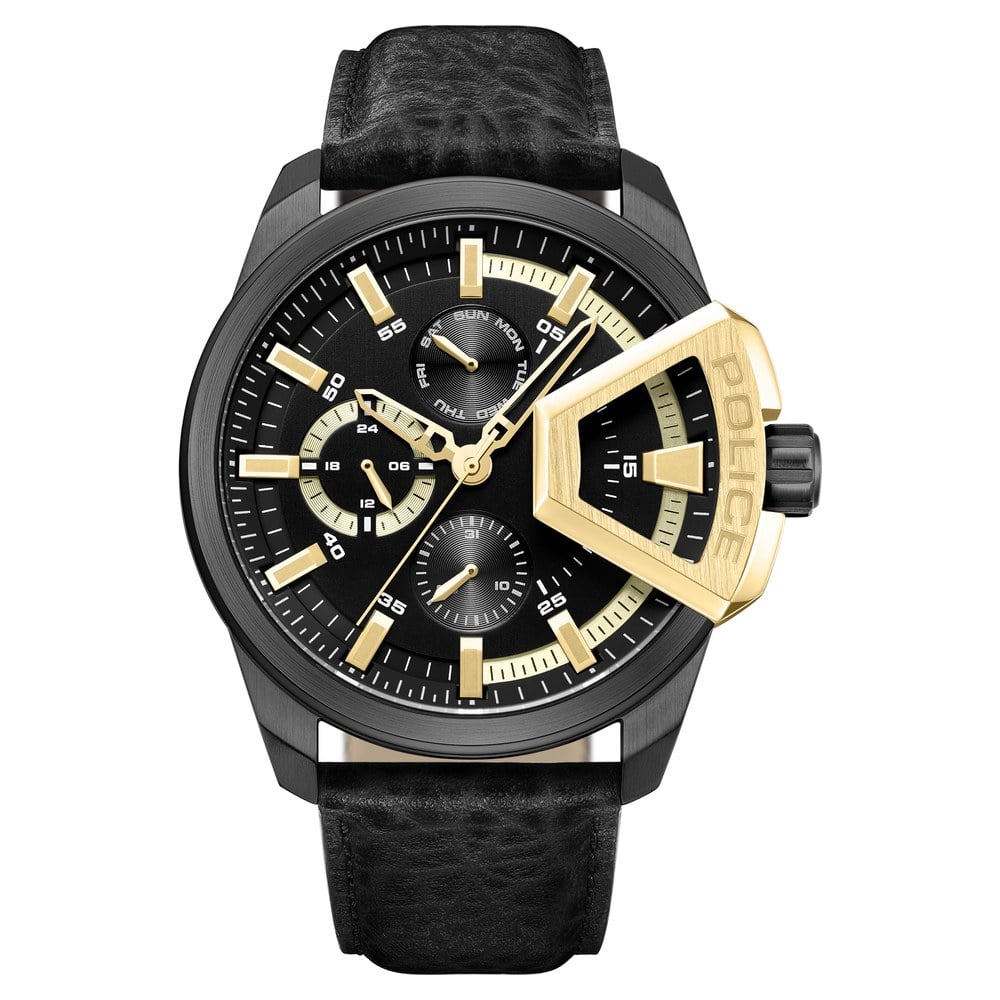 Buy Online Police Black Dial Quartz Multifunction Watch for Men ...