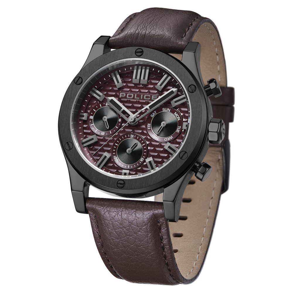Buy Online Police Maroon Dial Quartz Multifunction Watch for Men ...