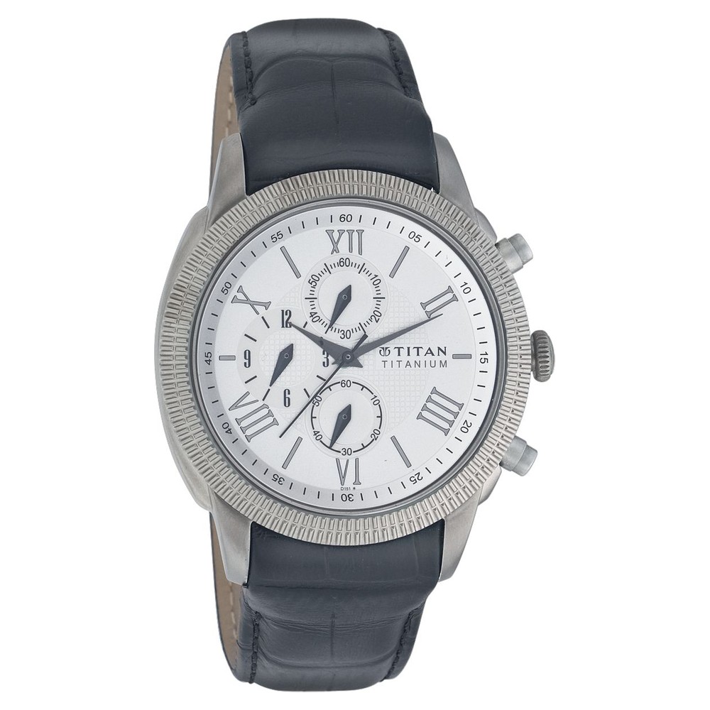 Buy Online Titan Quartz Chronograph Silver Dial Watch for Men ...