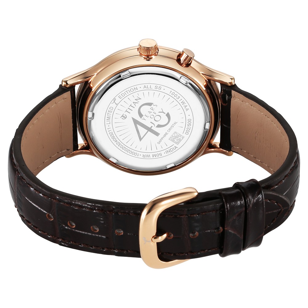 Buy Online Titan 40 years Quartz Multifunction with Moon Phase White ...