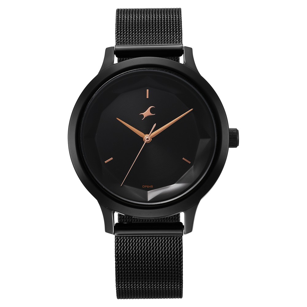 Buy Online Fastrack Fleek Quartz Analog Black Dial Stainless Steel ...