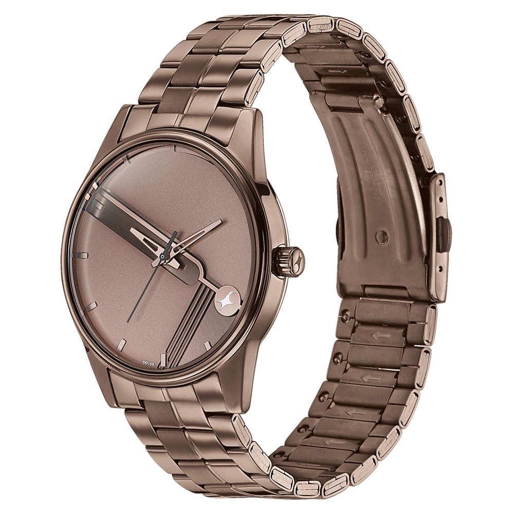 Buy Online Fastrack Stunners Quartz Analog Brown Dial Stainless Steel ...