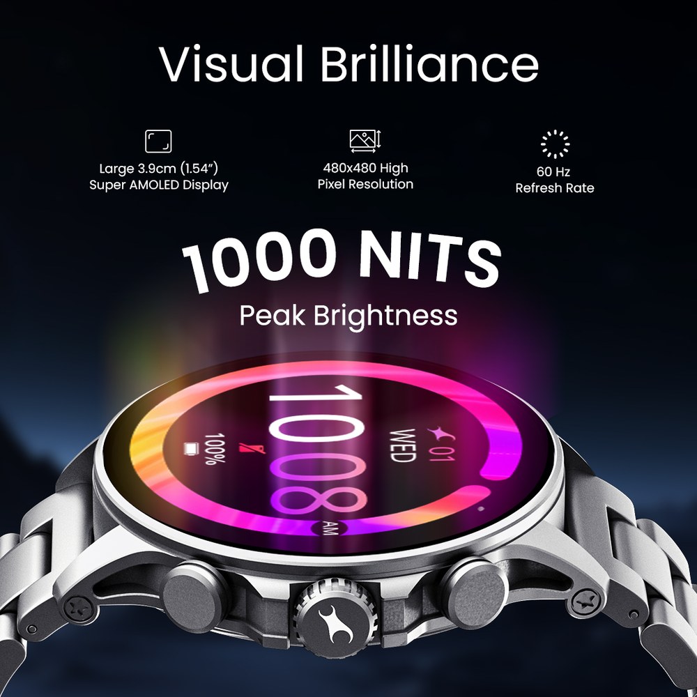 Buy Online Fastrack Marvellous FX2 Unisex Smart Watch With Grey Metal ...