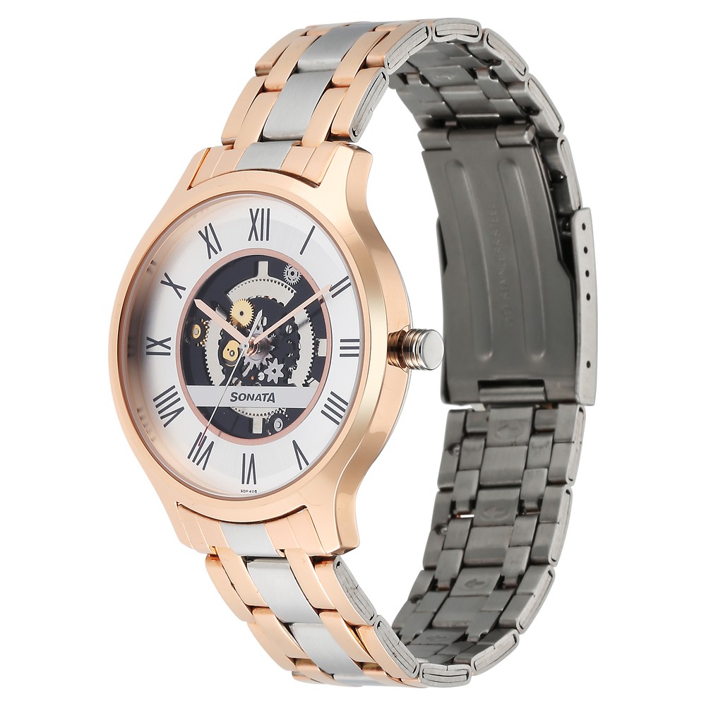Buy Online Sonata Unveil Quartz Analog Silver Dial Stainless Steel ...