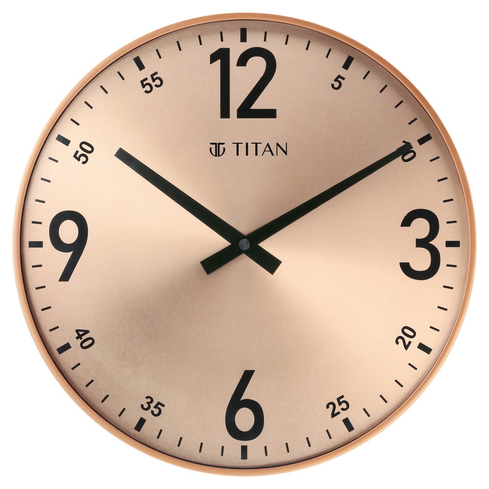 Buy Online Sunray Finish Slim Wall Clock in Rose Gold - 36 cm x 36 cm ...