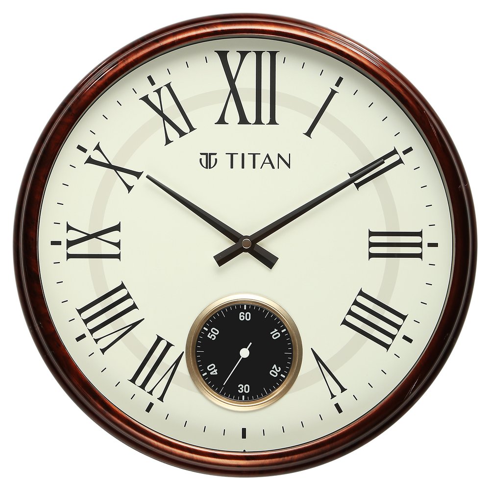 Buy Online Titan Classic Sub-Second Wall Clock - 35cm x 35cm (Small ...