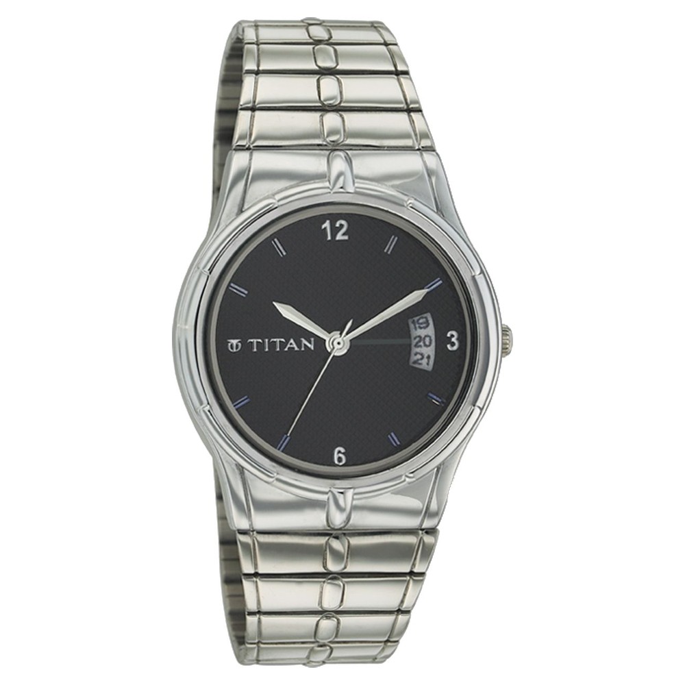 Buy Online Titan Quartz Analog with Date Black Dial Watch for Men ...