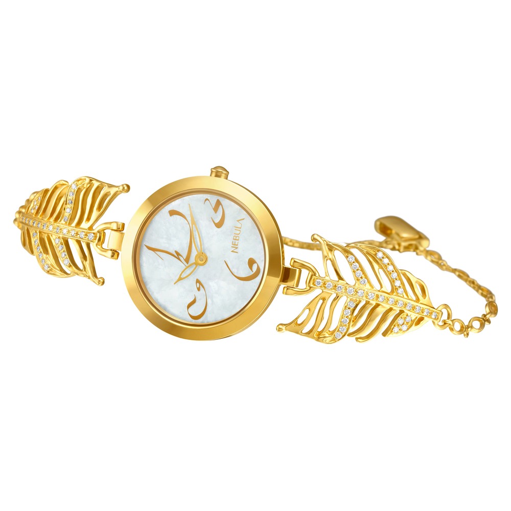 Buy Online Titan Nebula Calligraphy Analog 18 Karat Solid Gold Watch ...